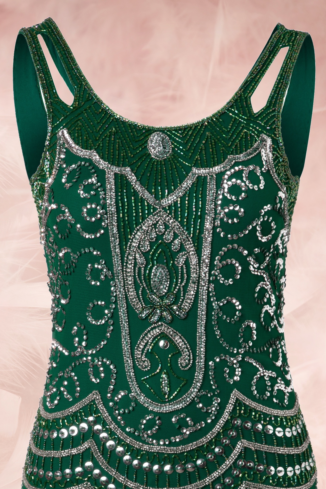 Frock and Frill Ziegfeld Flapper Dress Années 20 en Vert émeraude ...