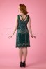 20s Ziegfeld Flapper Dress in Emerald Green