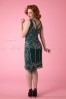 20s Ziegfeld Flapper Dress in Emerald Green