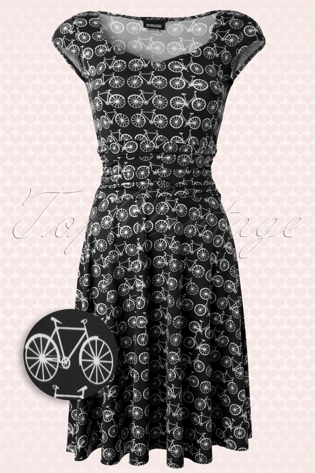 TopVintage exclusive ~ Bicycle Dress Black