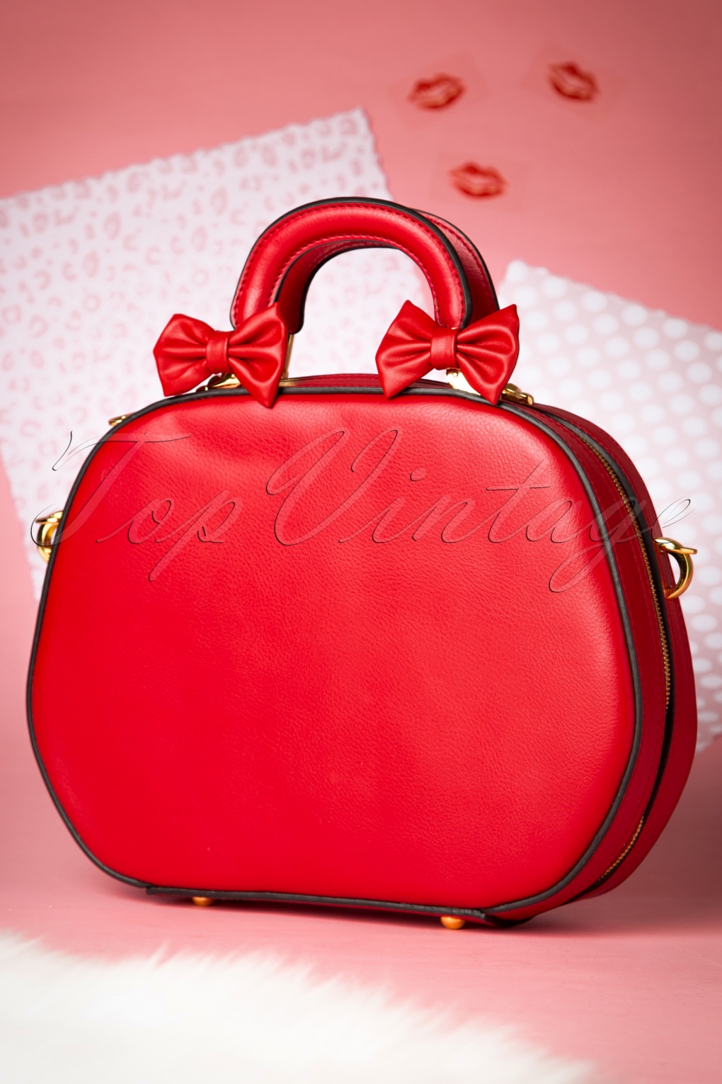 40s Lucille Bag in Lipstick Red