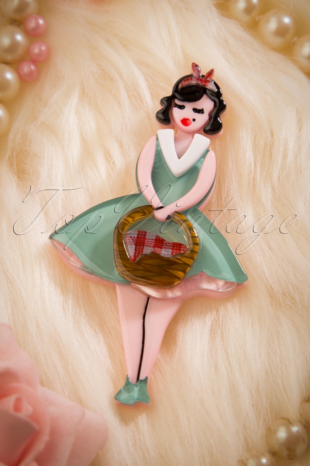 Erstwilder 60s Pin-Up Picnic Brooch | Topvintage