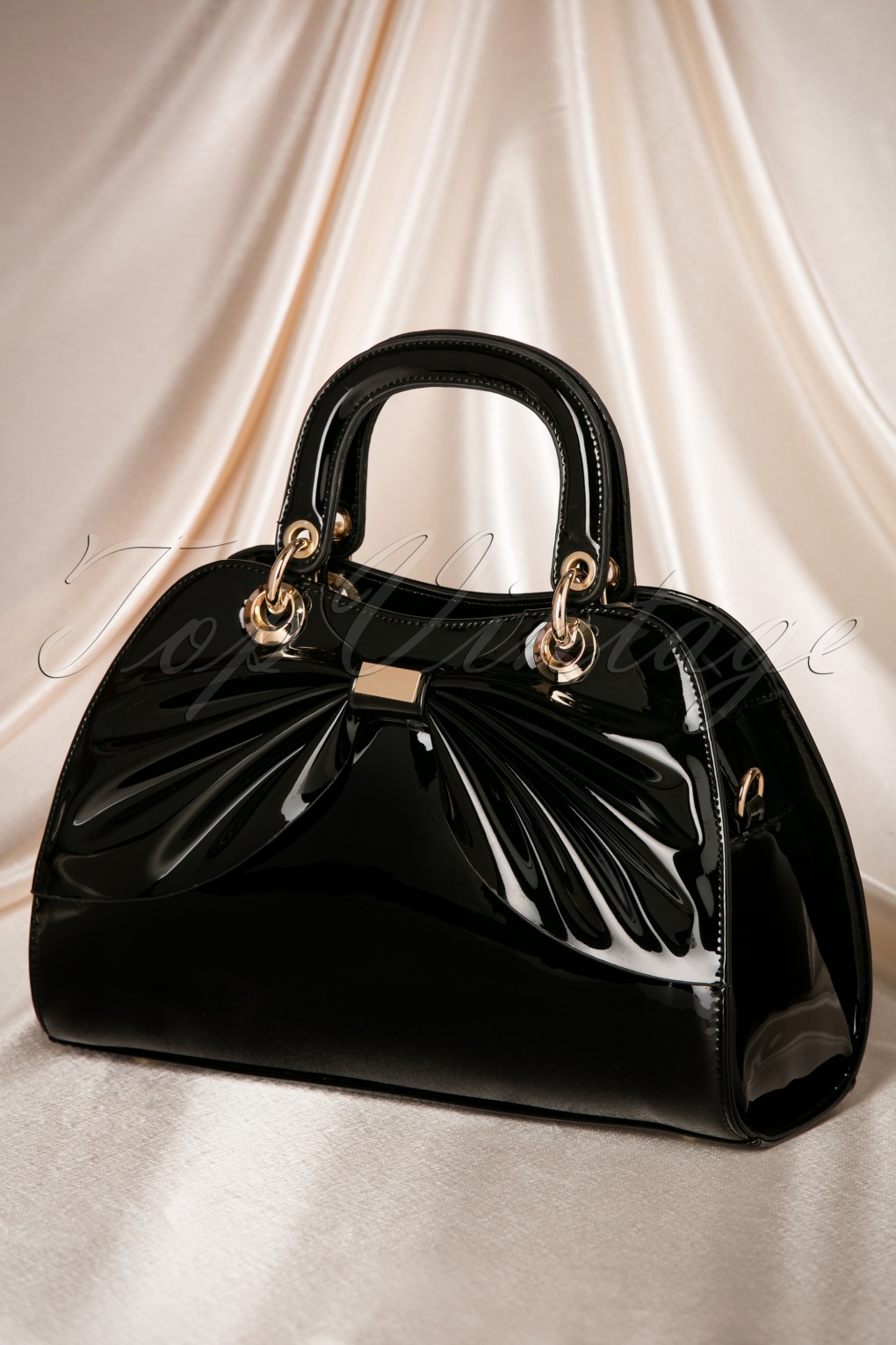 50s Scarlett Bow Handbag in Black