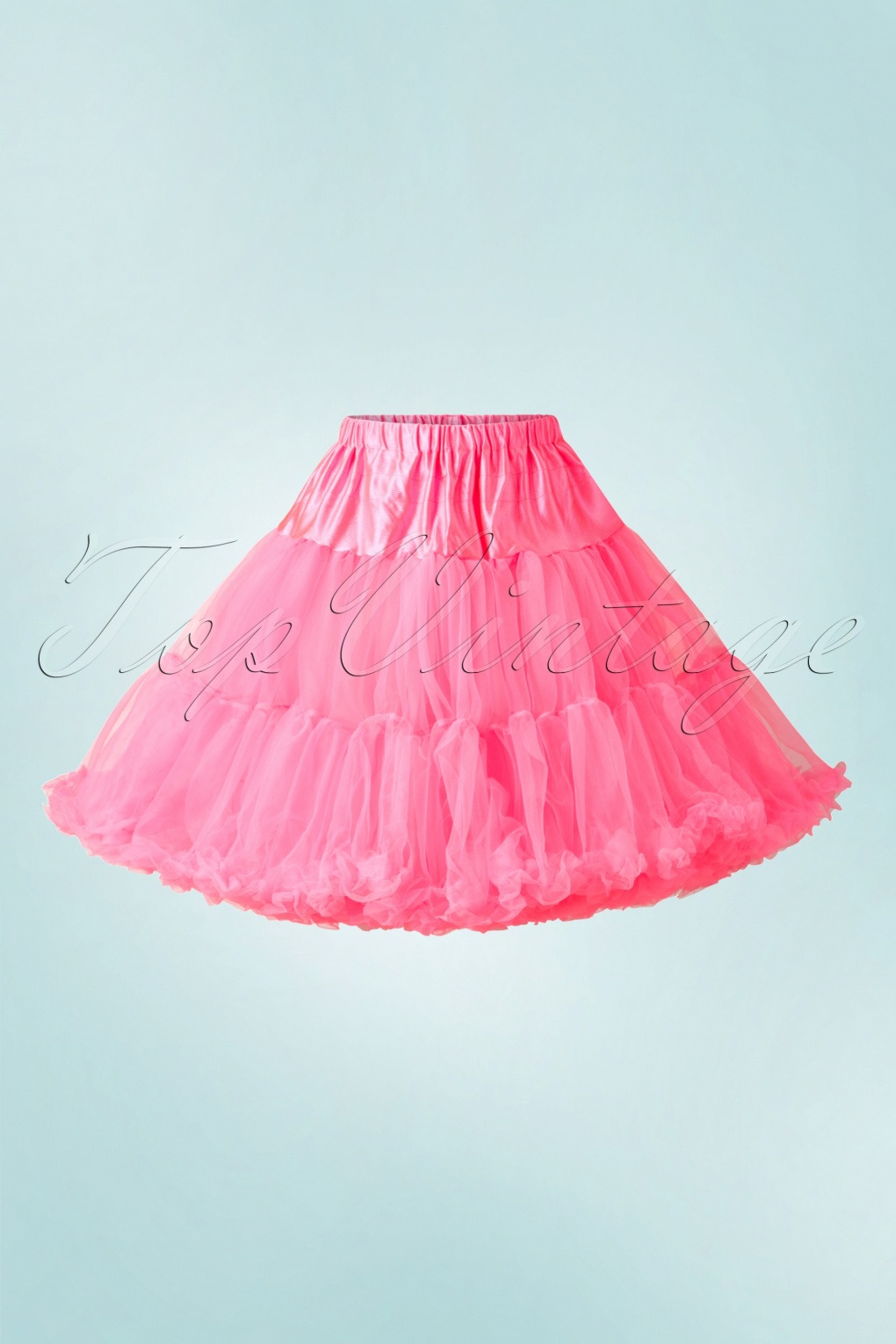 50s Retro Short Petticoat Chiffon in Hot Pink